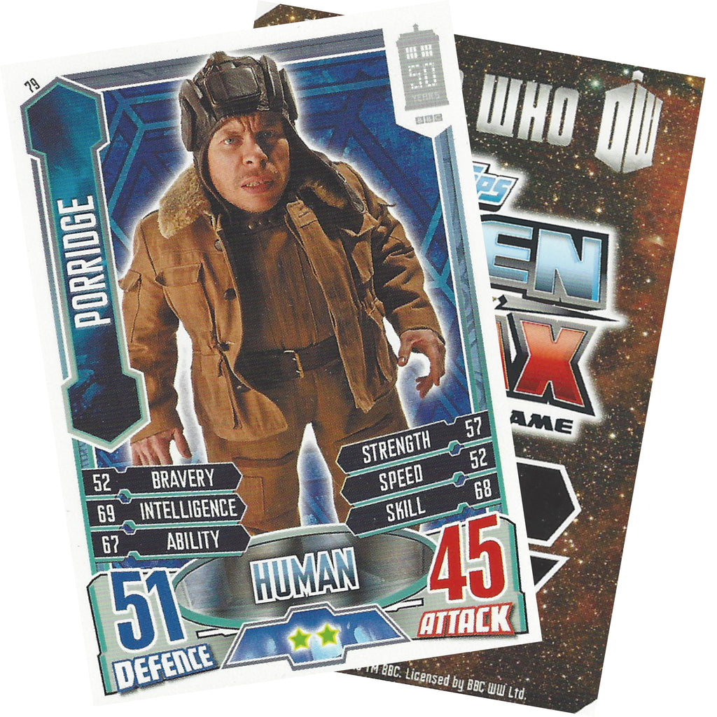 Dr Who Porridge 50th Anniversary Alien Attax Card signed by Warwick Da ...