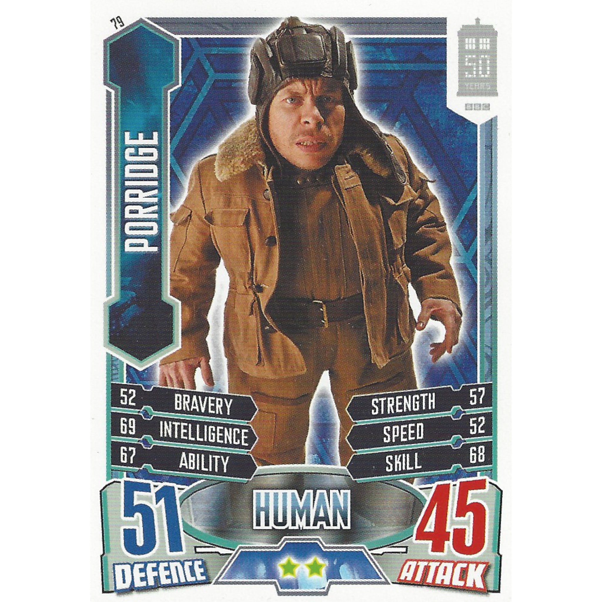 Dr Who Porridge 50th Anniversary Alien Attax Card signed by Warwick Da ...