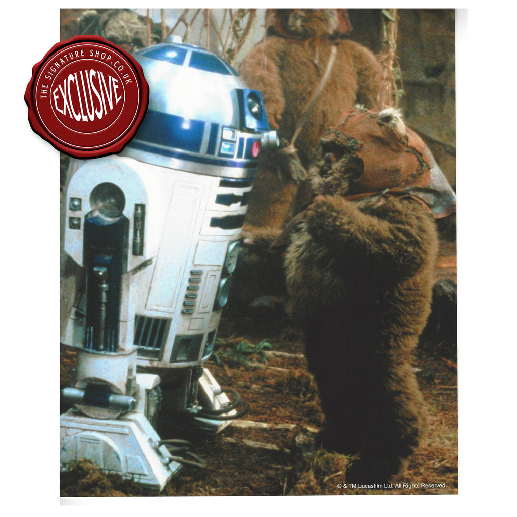 Wicket & R2-D2 10x8 Photo signed by Warwick Davis. – The Signature Shop